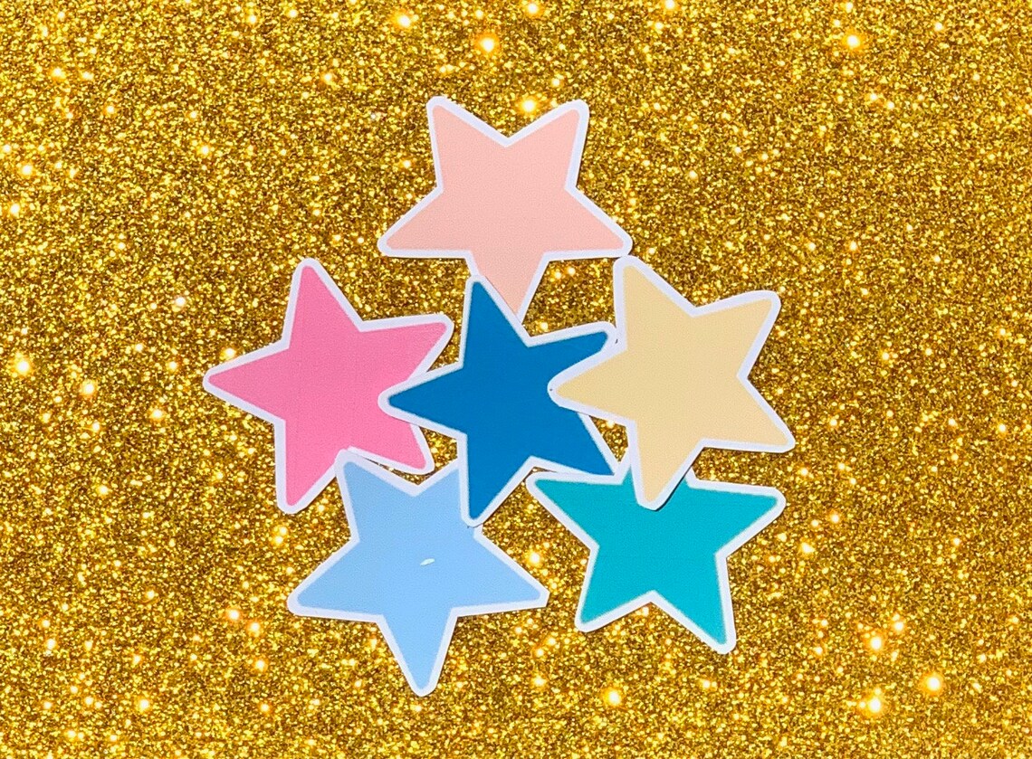 Colorful Star Sticker Pack | Etsy