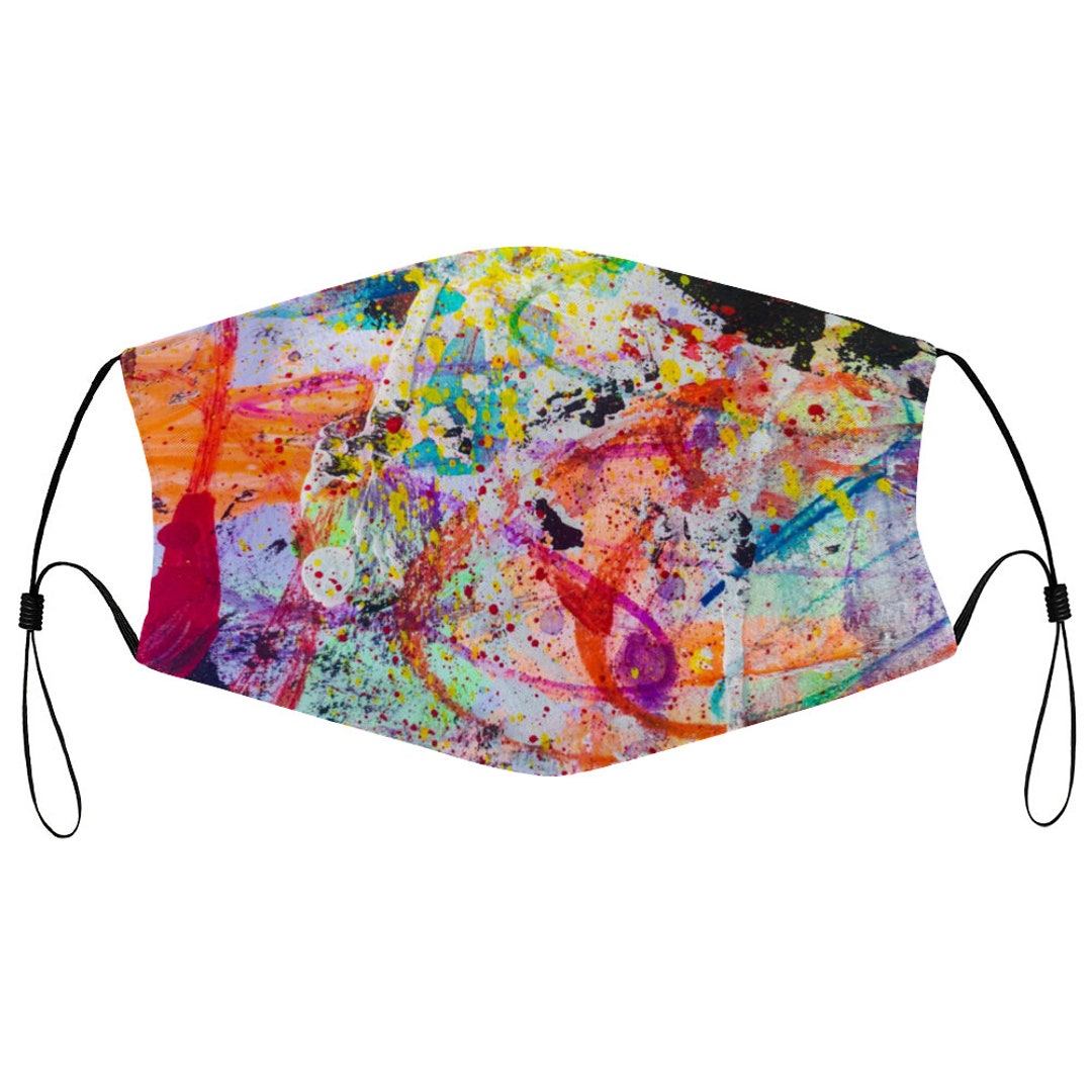 BLM Face Mask - Original Artist Painting Designer / Cool Summer Half ...