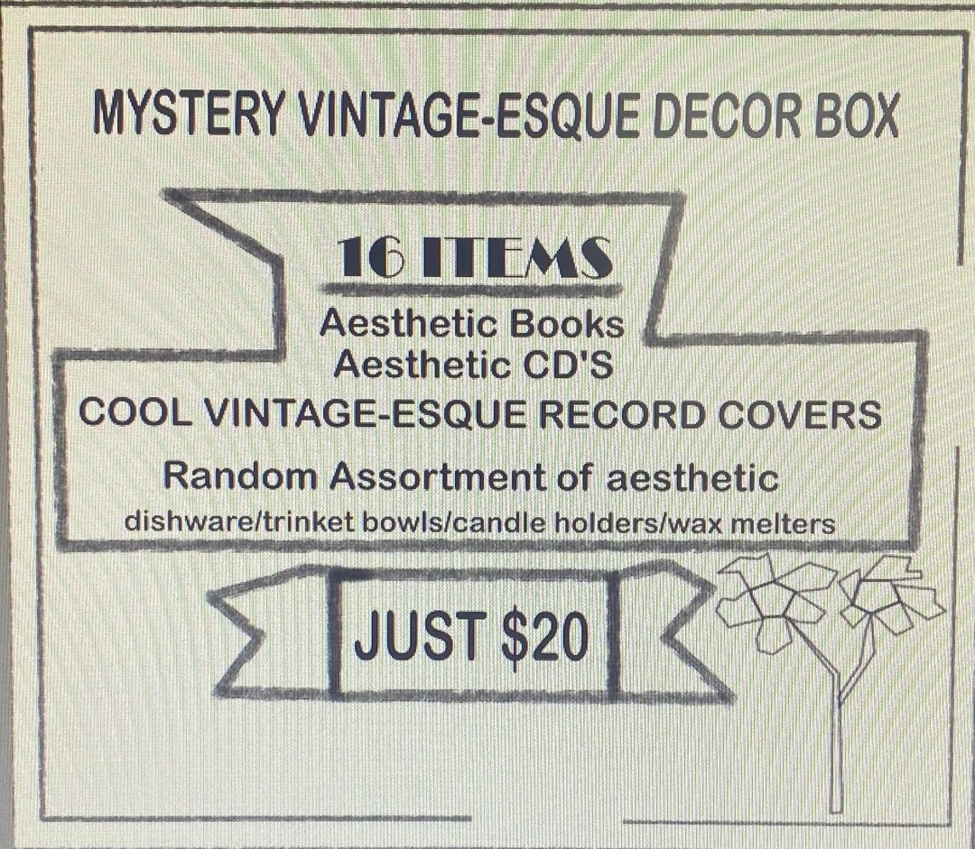 Decor VINTAGE MYSTERY BOX Contains 16 Items That Are Perfect to Start ...