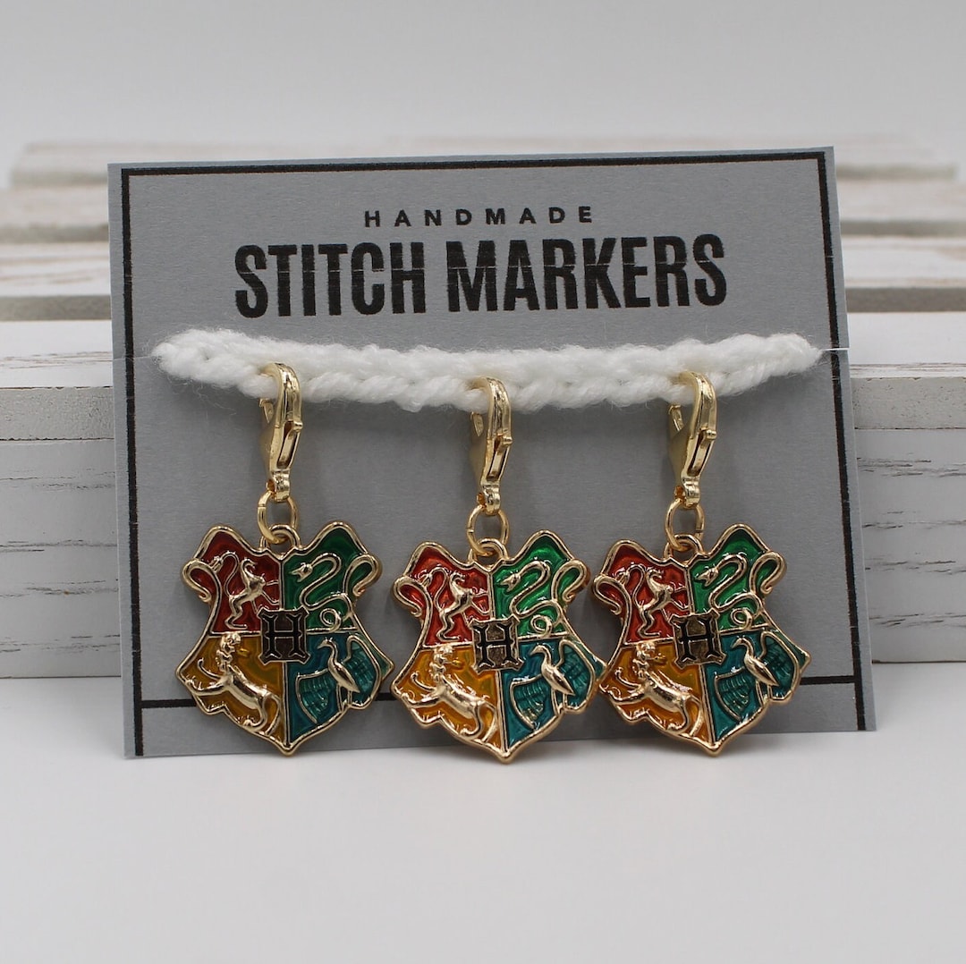 Wizard House Crest Stitch Markers - Etsy