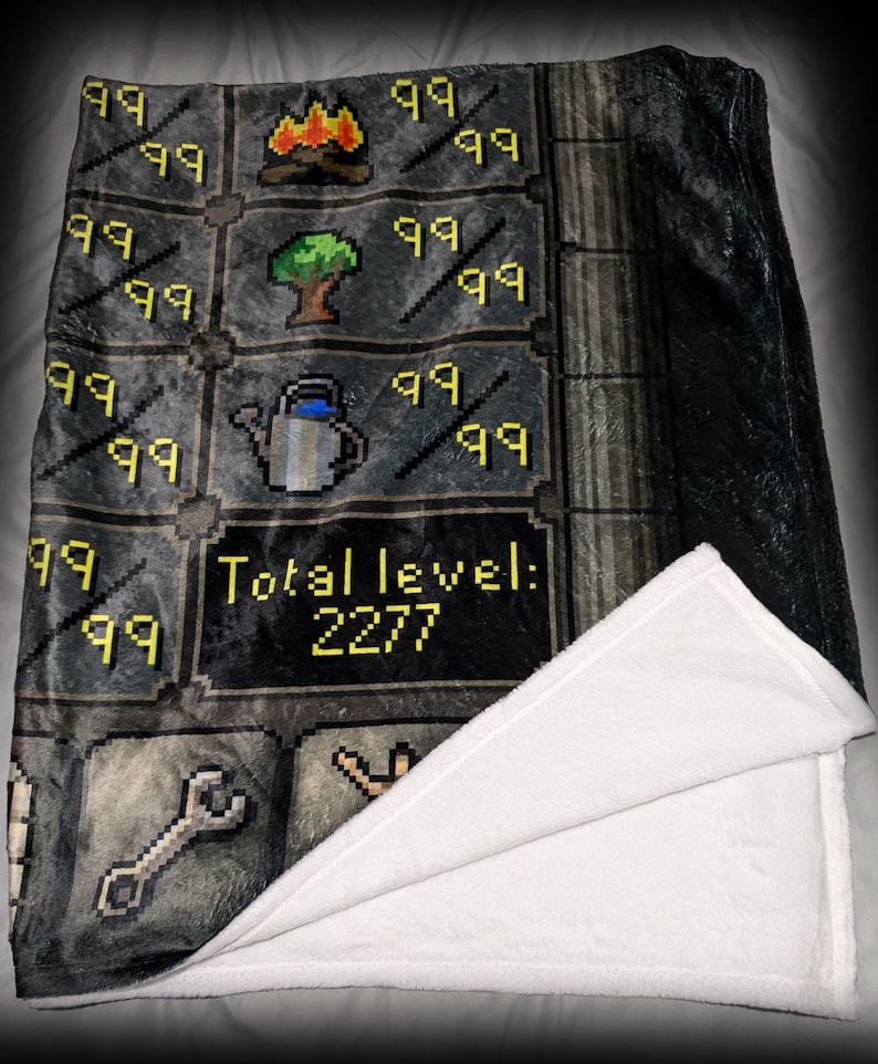 Runescape Max Stat Throw Blanket (highest Image Quality) - Etsy
