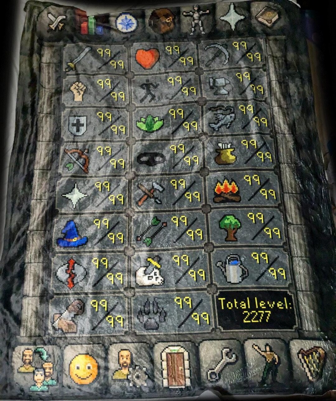 Runescape Max Stat Throw Blanket (highest Image Quality) - Etsy