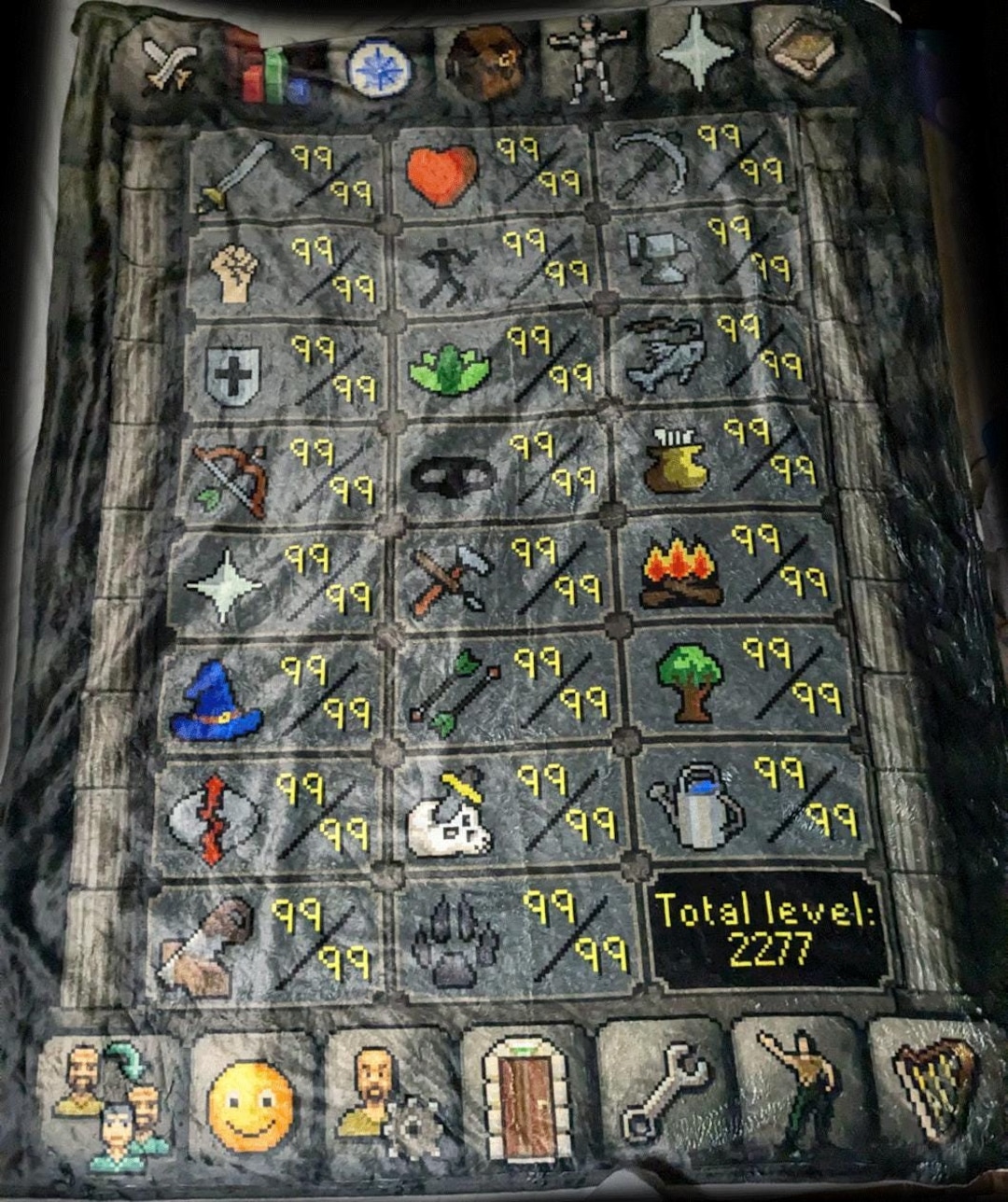Runescape Max Stat Throw Blanket (highest Image Quality) - Etsy