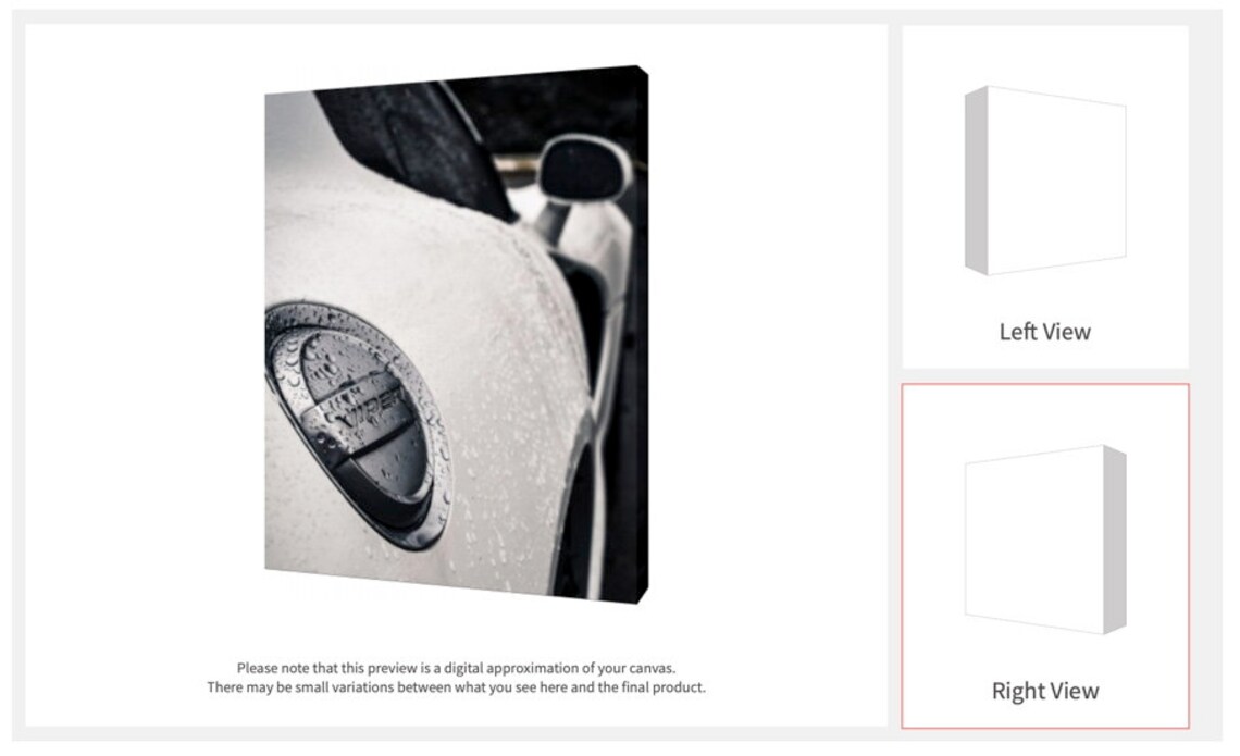 Car Canvas Choose Your Size & Photo - Etsy