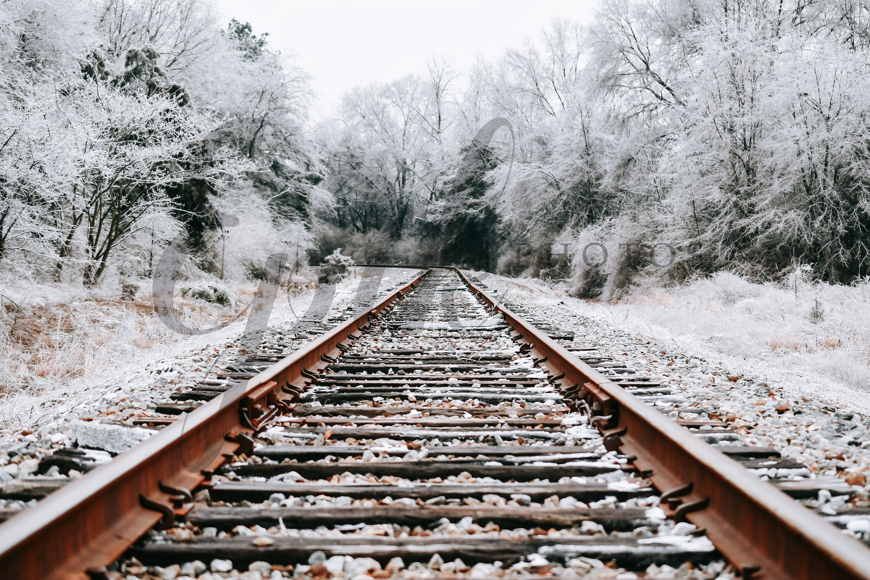 Icy Train Tracks North Courtland, Alabama - Etsy