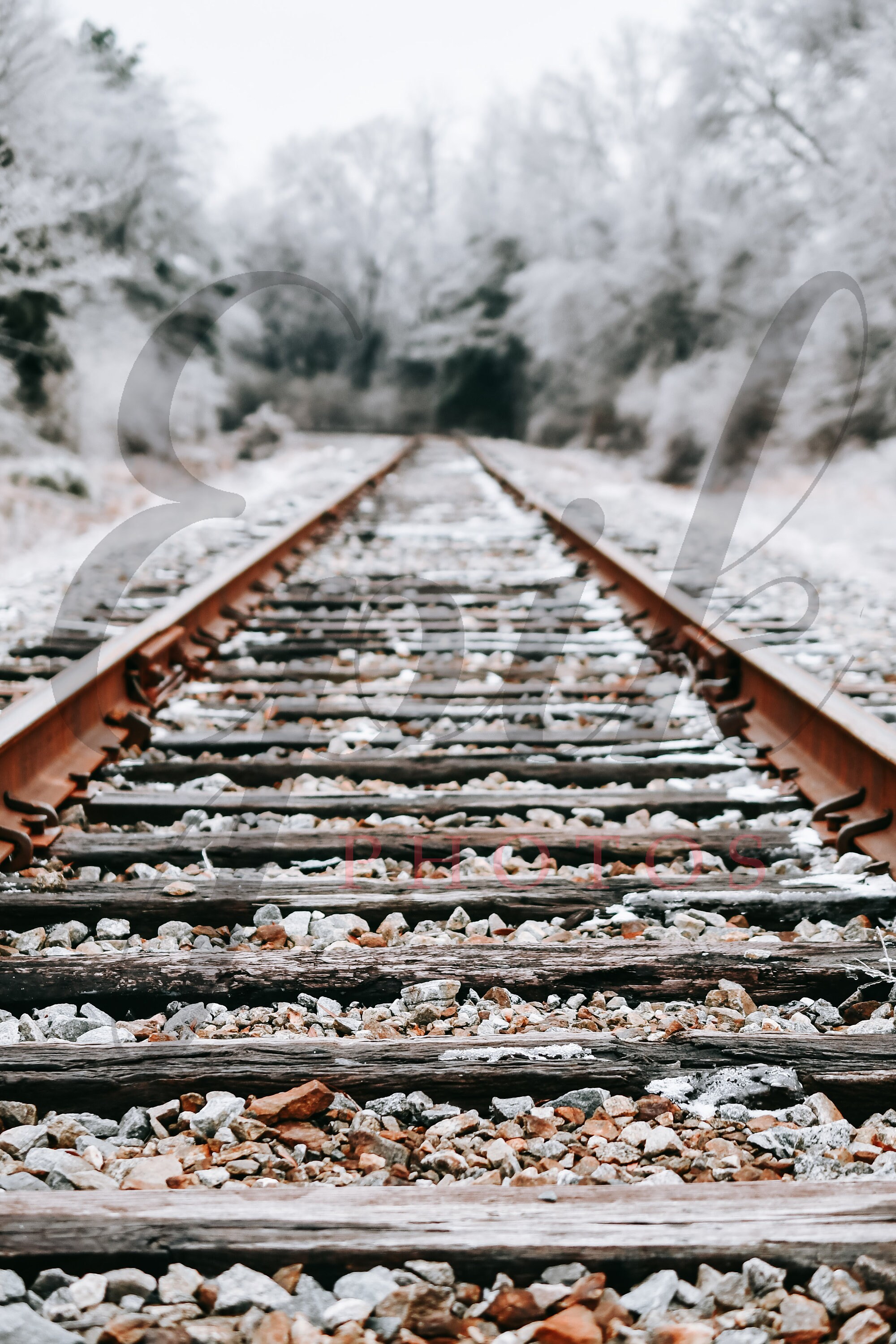 Icy Train Tracks North Courtland, Alabama - Etsy