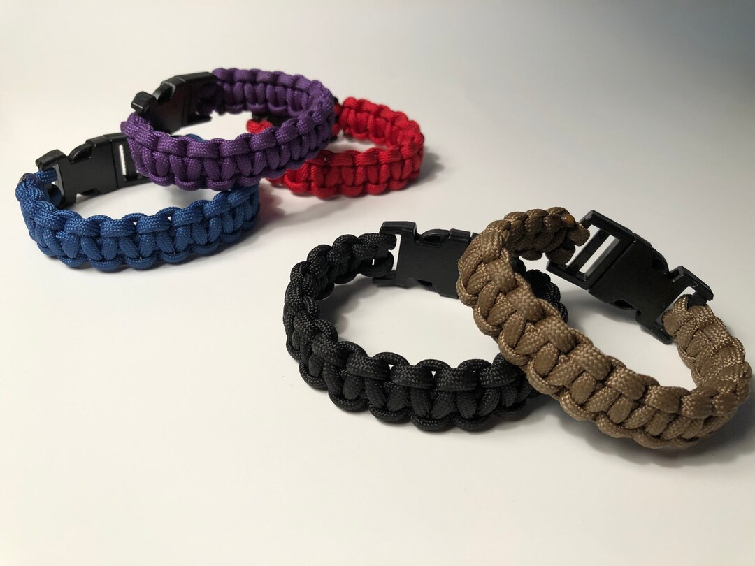 550 Paracord Bracelet - Solid Color - Etsy