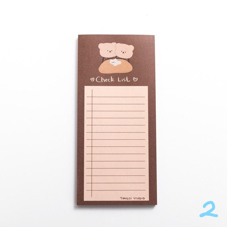 Cute Bear Notepads Set of 50 Sheets | Etsy