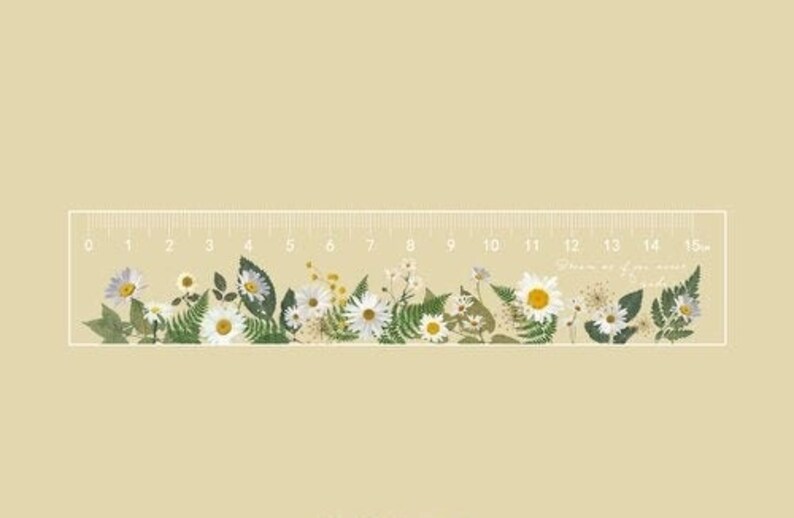 Floral Ruler 15cm | Etsy