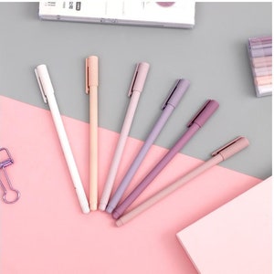 Purple Tone Slim Gel Pens – Set of 6 - Etsy