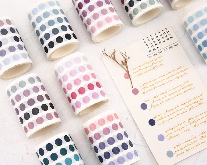 Dot Stickers - Roll of Washi Tape Round Stickers - Etsy