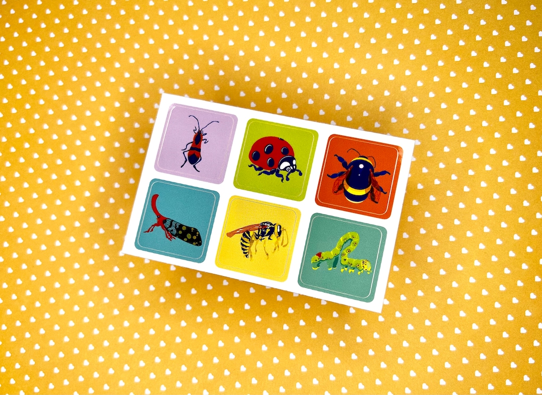 Insect Sticker Sheet Decorrative Vinyl Bug Sticker Sheet for - Etsy