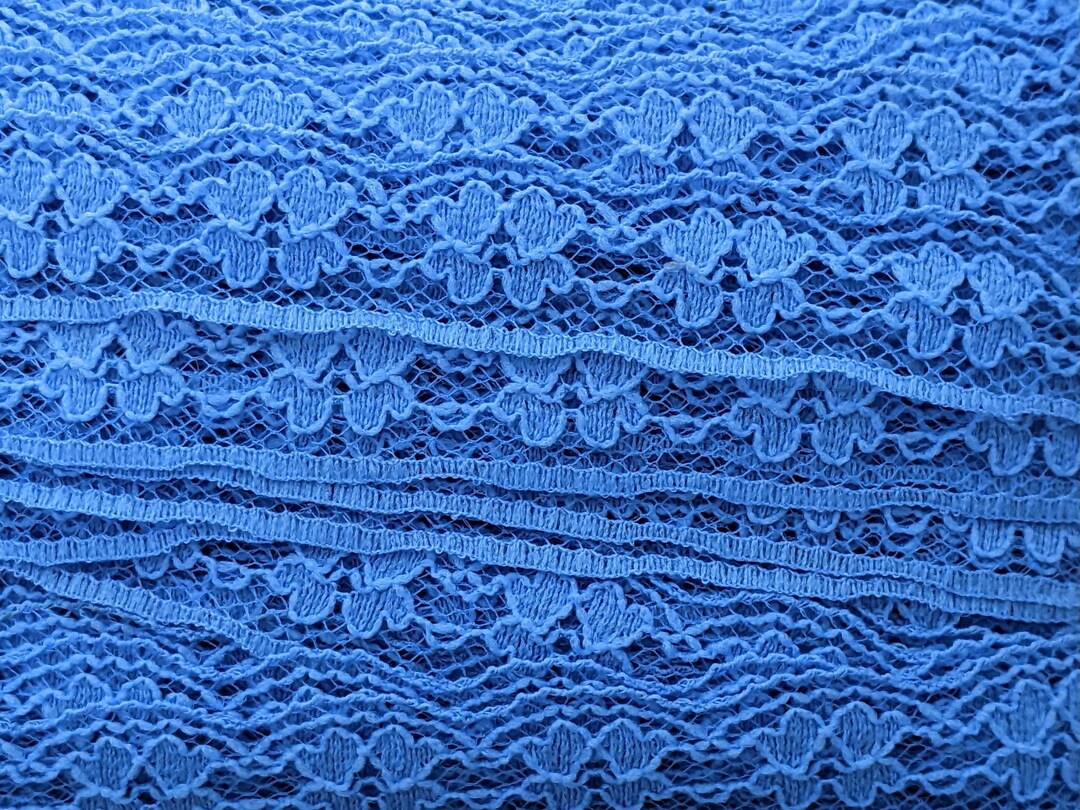 1 Yard Beautiful Vintage Blue Lace Ribbon 1960s Made in the USA - Etsy