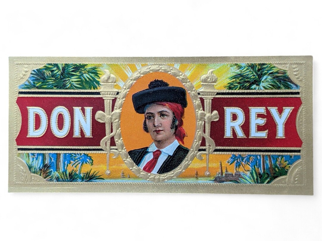 1x-vintage Don Rey Cigar Box Label - 1940s - Made in the USA - Etsy