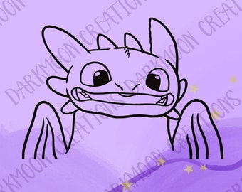 Toothless Car Decal | Etsy