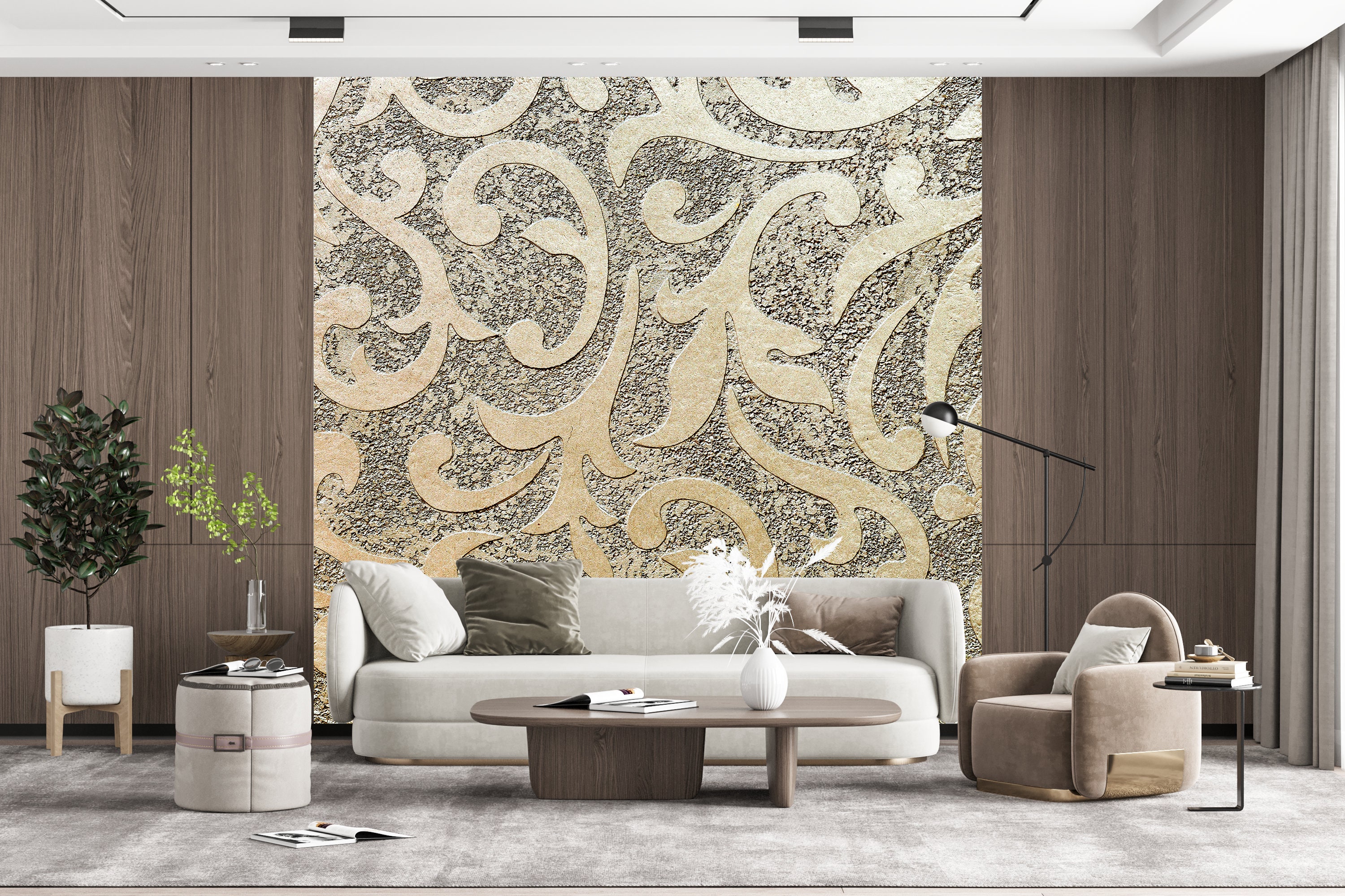 Stucco-style Mural Wallpaper Photo Wallpaper Decal Wall Decor Wall Art ...