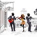 Vibrant Street Concert Scene Mural Wallpaper - Music Festival Wall Art ...