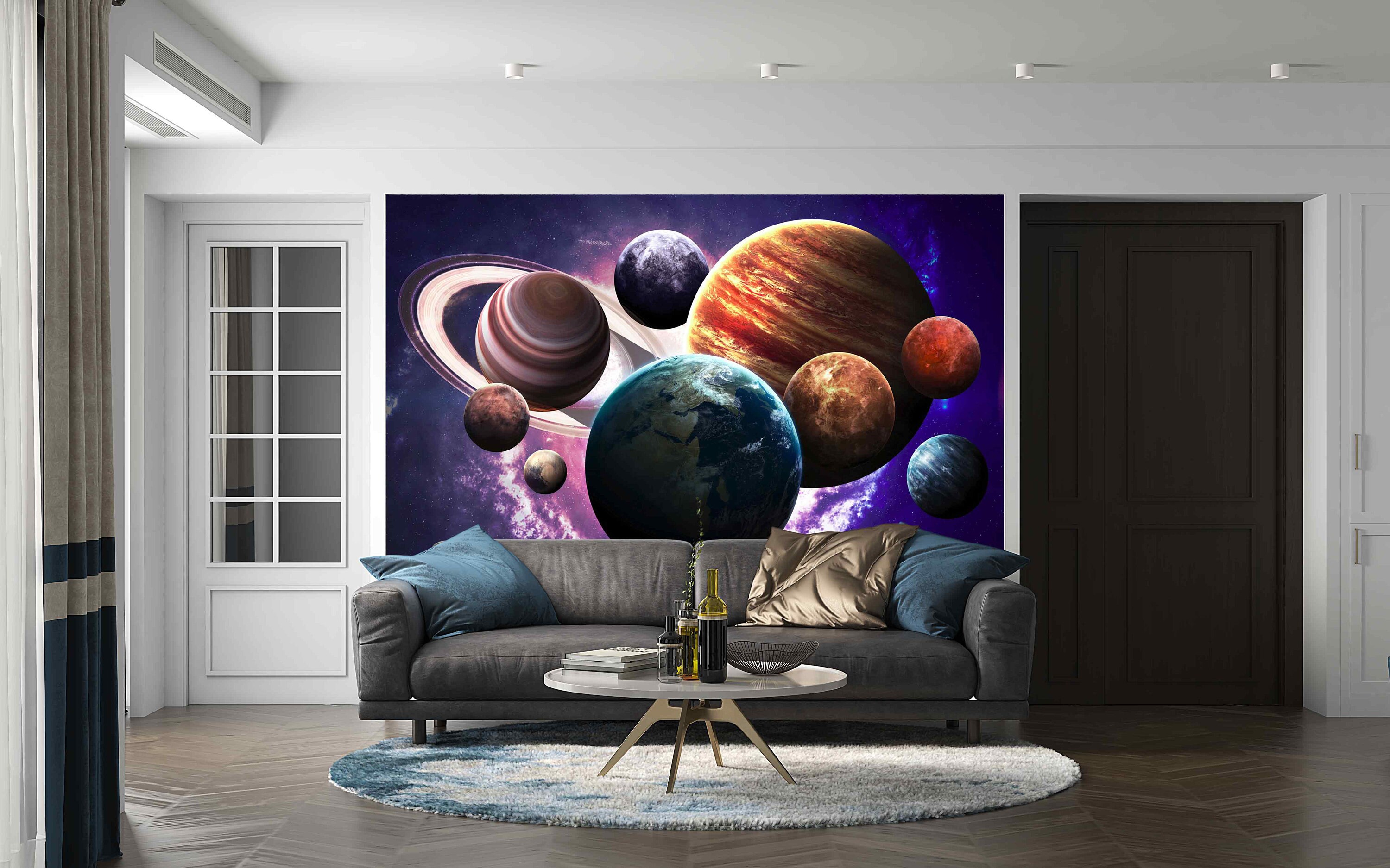 Celestial Space Solar System Mural Wallpaper Explore the Universe From ...