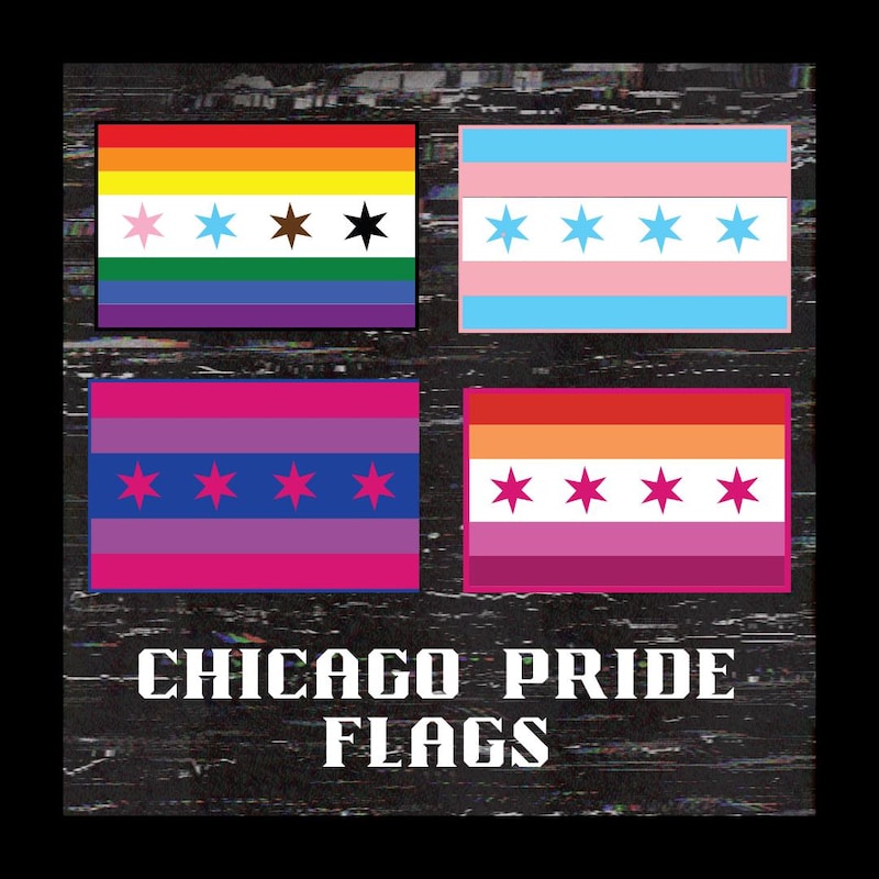 Chicago Pride Flag Stickers - Etsy