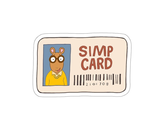 Arthur Simp Card Simp Meme Arthur Memes Arthur Library Card Vinyl ...