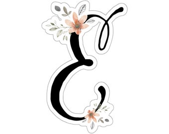 Spring Flower Letter A Vinyl Sticker, Monogram, Best Friend Gift ...