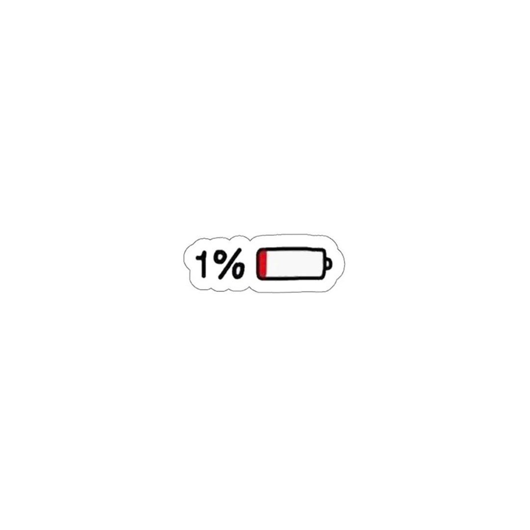 Low Battery Sticker | Battery Sticker | Meme Sticker | 1% Sticker ...