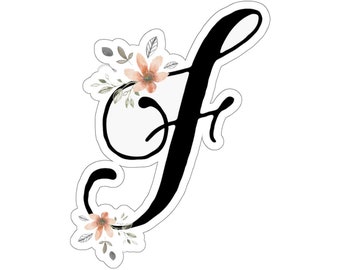 Spring Flower Letter A Vinyl Sticker Monogram Best Friend - Etsy