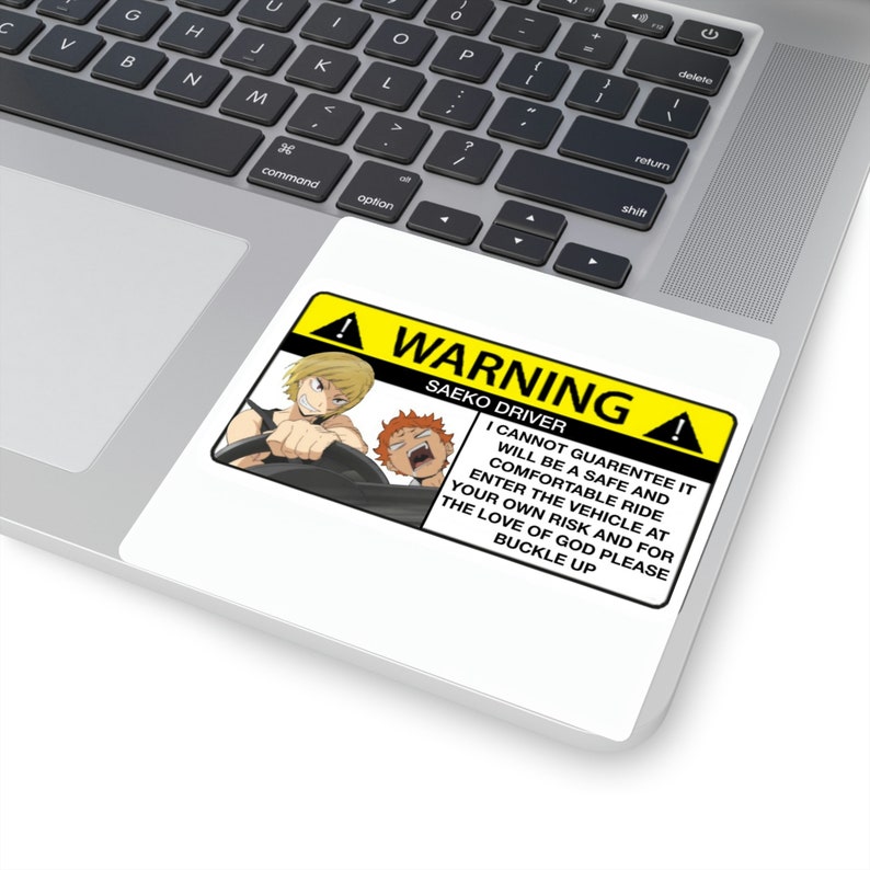 Anime Car Warning Sticker Saeko Driver Sticker Anime Manga - Etsy