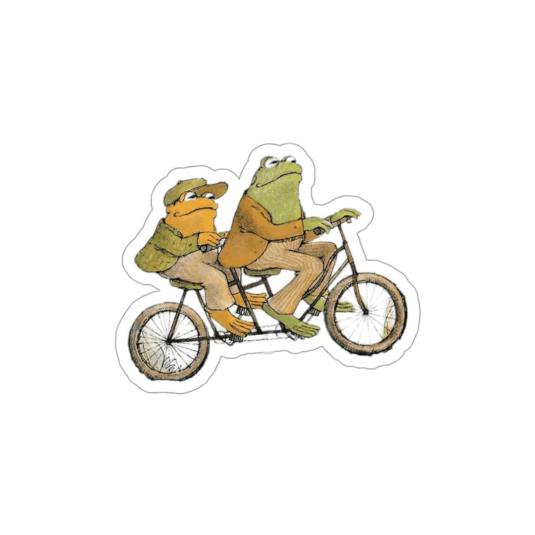 Frog & Toad Riding a Bike Sticker | Funny Frog Meme Sticker | Laptop ...