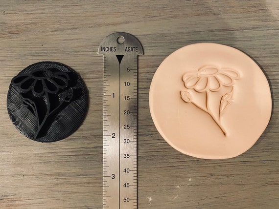 Craft Supplies & Tools Tools Violet Flower Polymer Clay Embosser ...