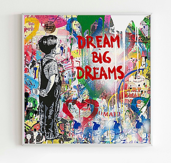 Banksy Dream Big Dreams Digital Poster Print - Etsy