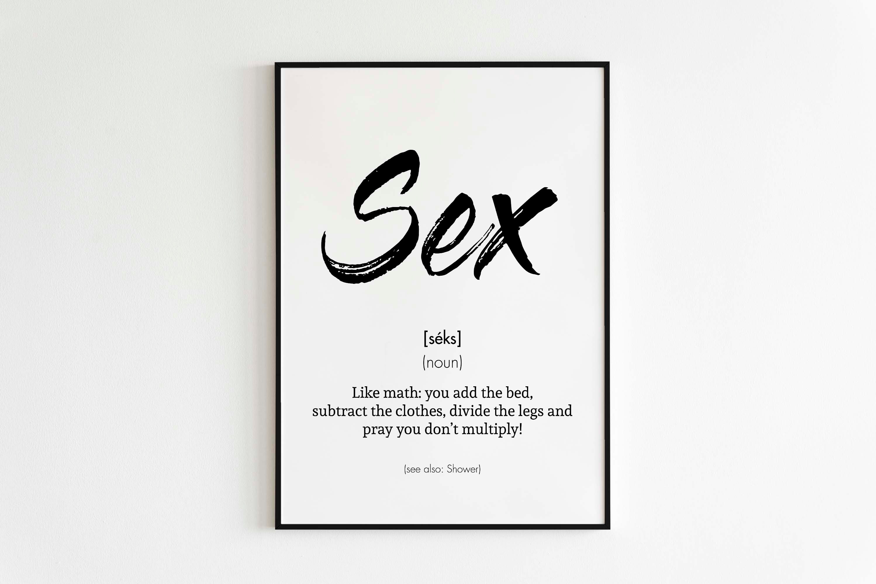Sex Dictionary Poster Print Plakat Personalized Digital Etsy
