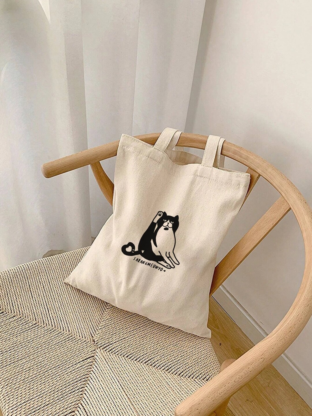 Sarangmeowyo Tote Bag | Saranghaeyo | Kdrama Themed Gift | Gift for K ...