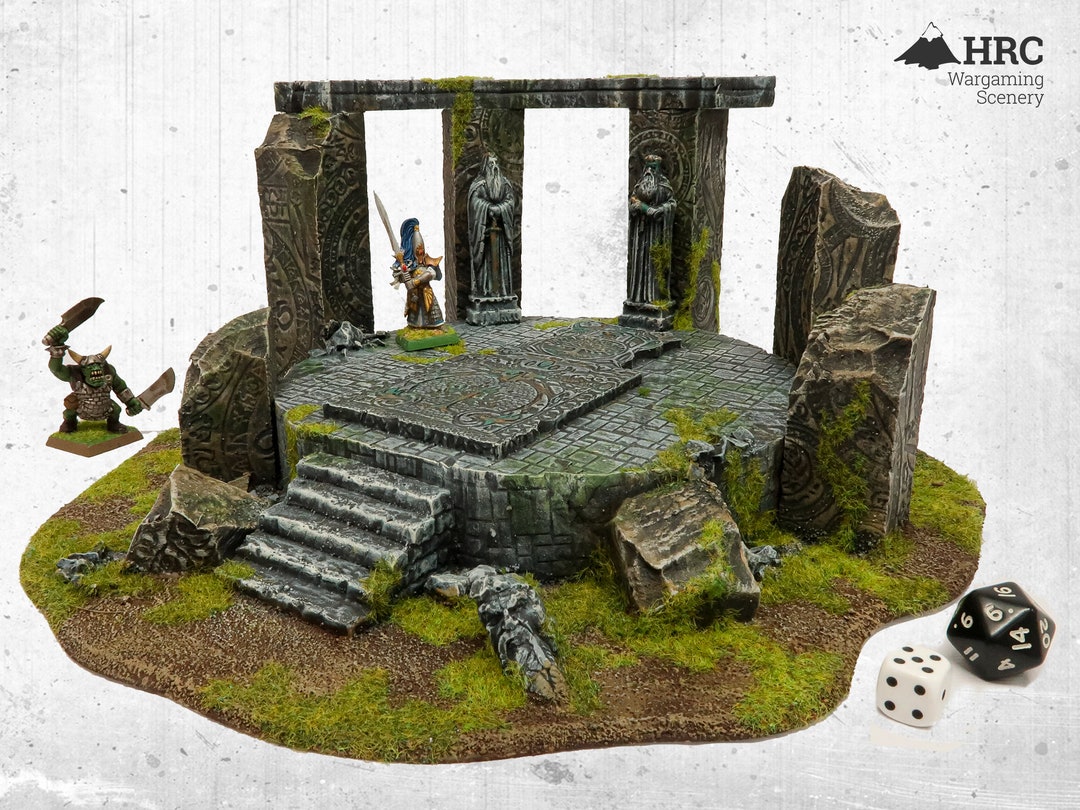 Elven Ruins - Painted, Flocked Wargaming Terrain, Scenery for RPG and ...