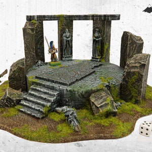 Elven Ruins Painted, Flocked Wargaming Terrain, Scenery for RPG and War ...