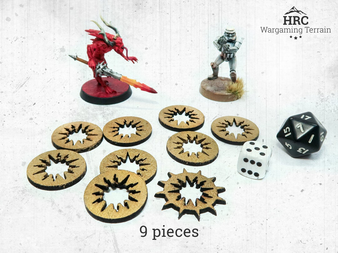 9x War Game Tokens, Universal Mission Objectives for Warhammer Age of ...
