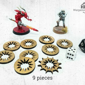 9x War Game Tokens, Universal Mission Objectives for Warhammer Age of ...