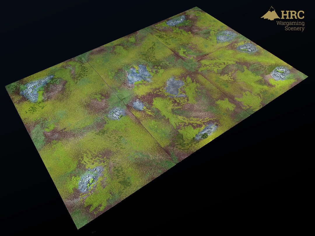 Wargaming Battle Board 24"x24"- Painted, Flocked Wargaming Terrain ...