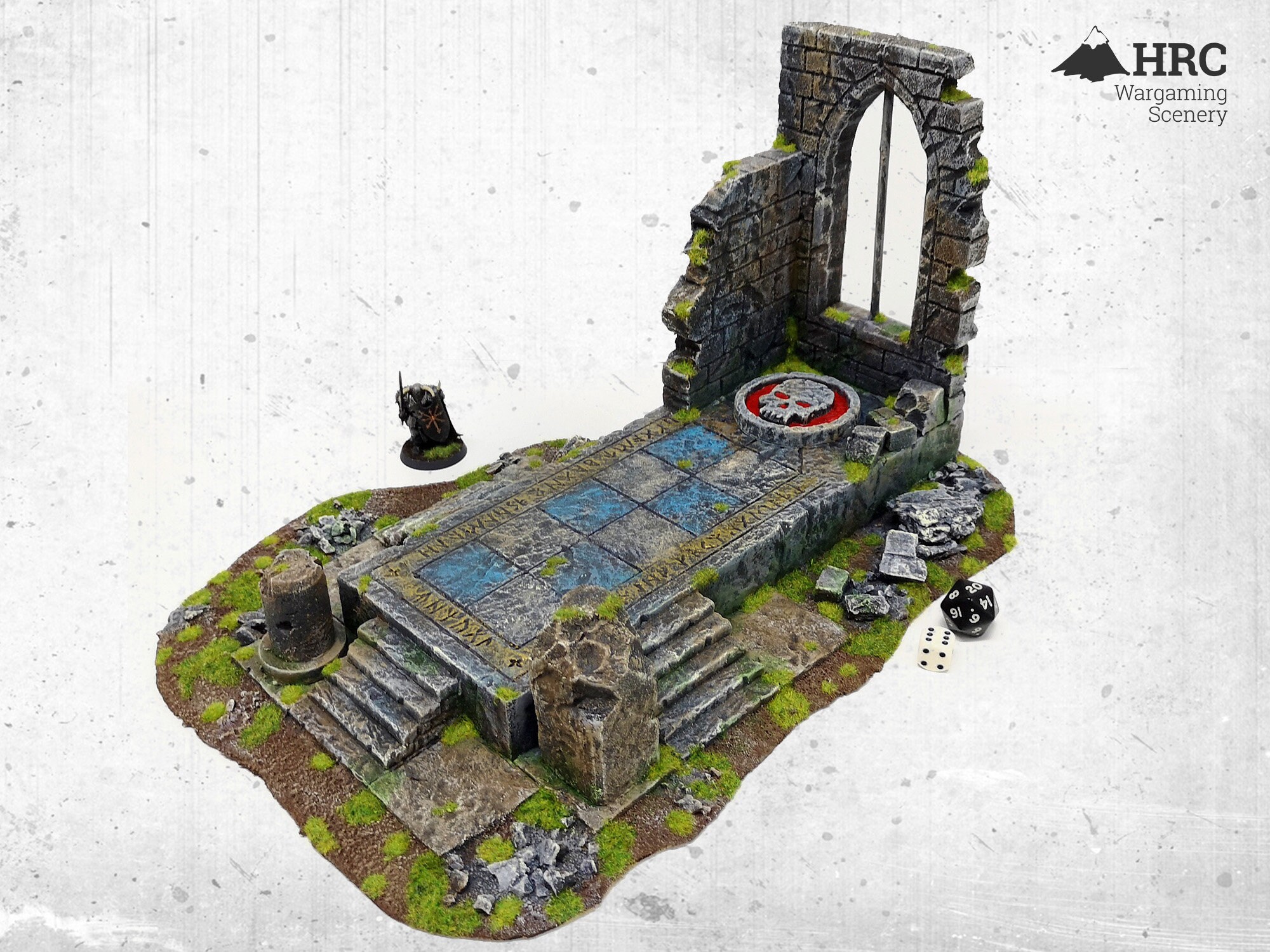 Crumbling Temple ruins painted flocked wargaming terrain | Etsy
