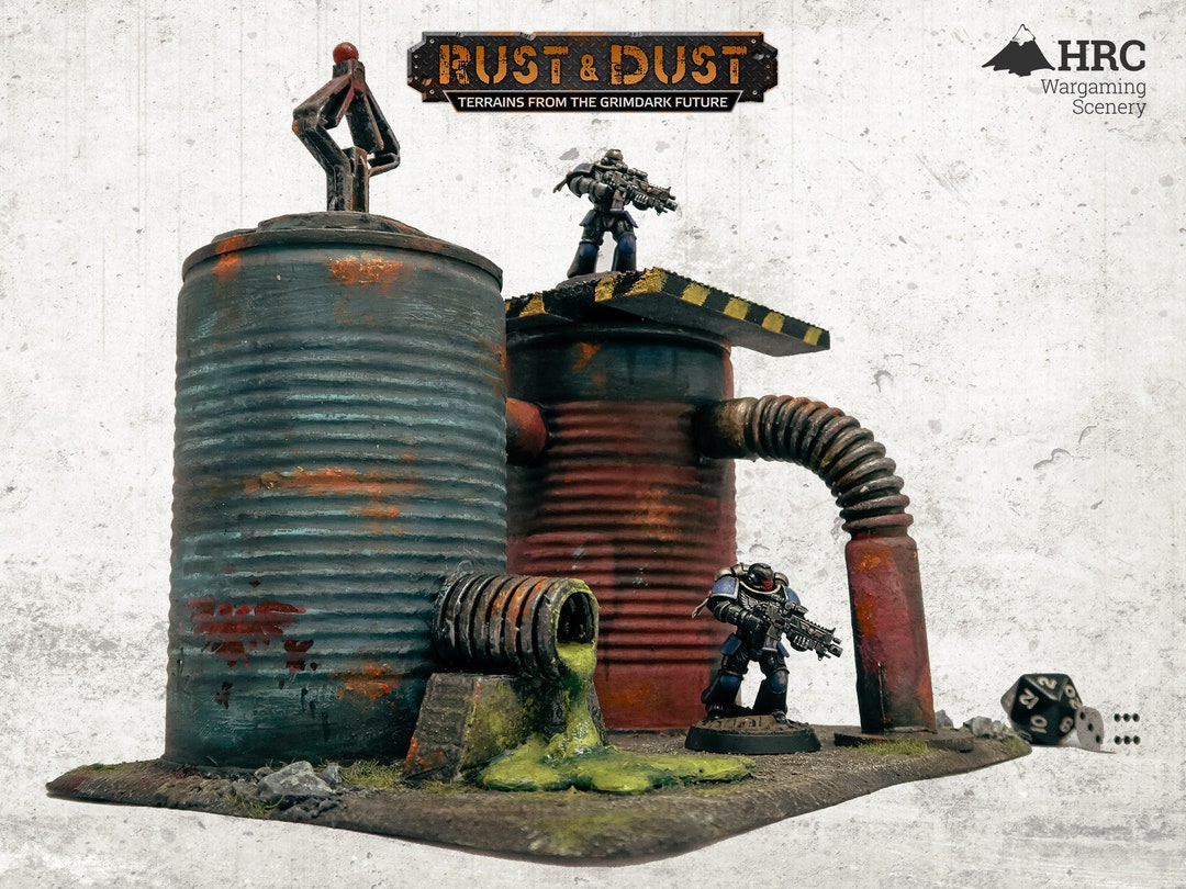 Toxic Tank Painted Wargaming Terrain, Chemical Plant, Scenery for ...