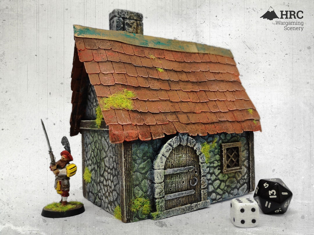 Fantasy House - Wargaming House, Painted, Flocked Terrain, Scenery for ...