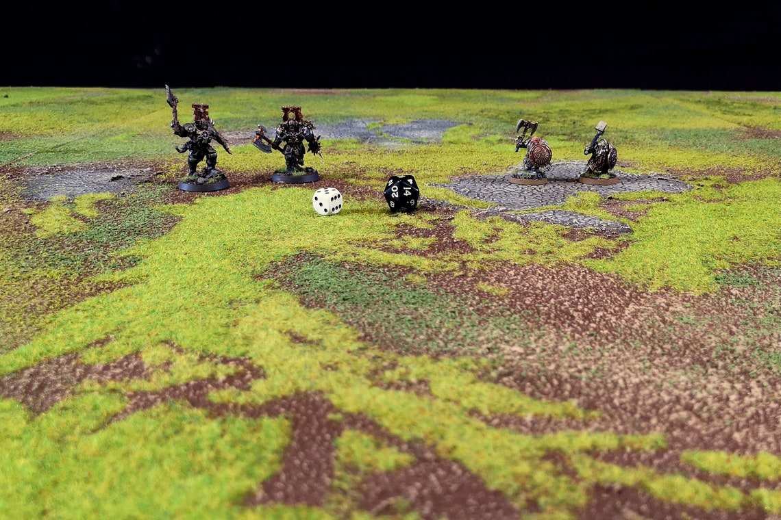 Wargaming Battle Board 24x24 Painted Flocked - Etsy