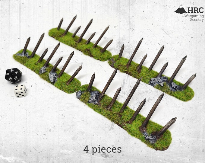 Fences Set - "defensive Stakes" - Wargaming Terrain, Palisade, Obstacle ...
