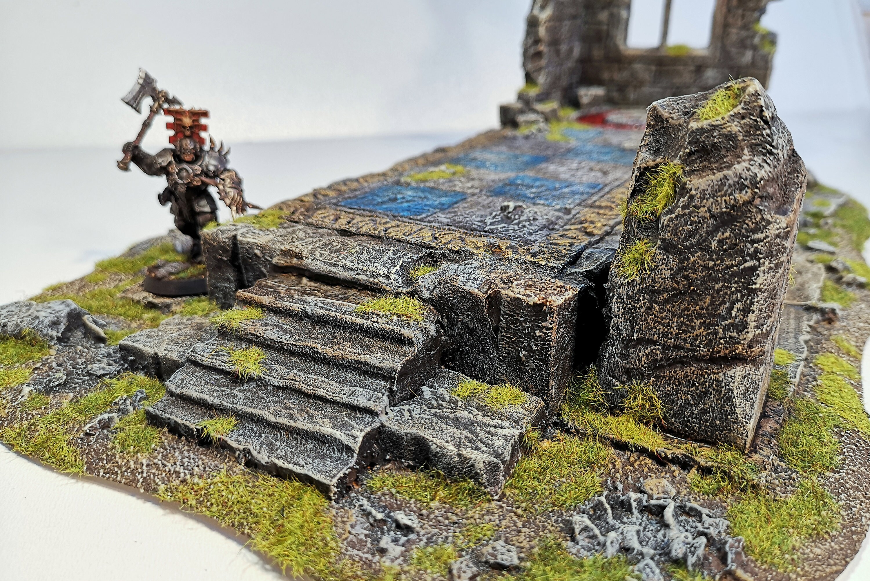 Crumbling Temple ruins painted flocked wargaming terrain | Etsy