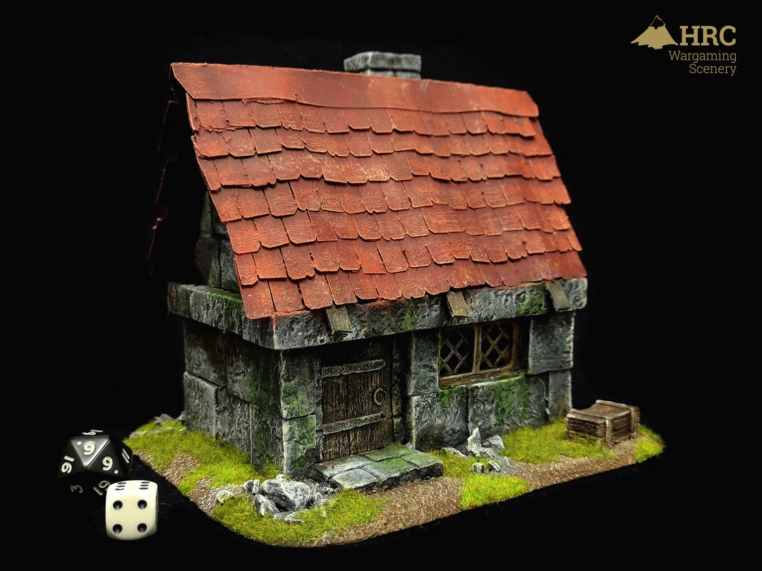 Stone House - Painted, Flocked Wargaming Terrain, Scenery for RPG and ...