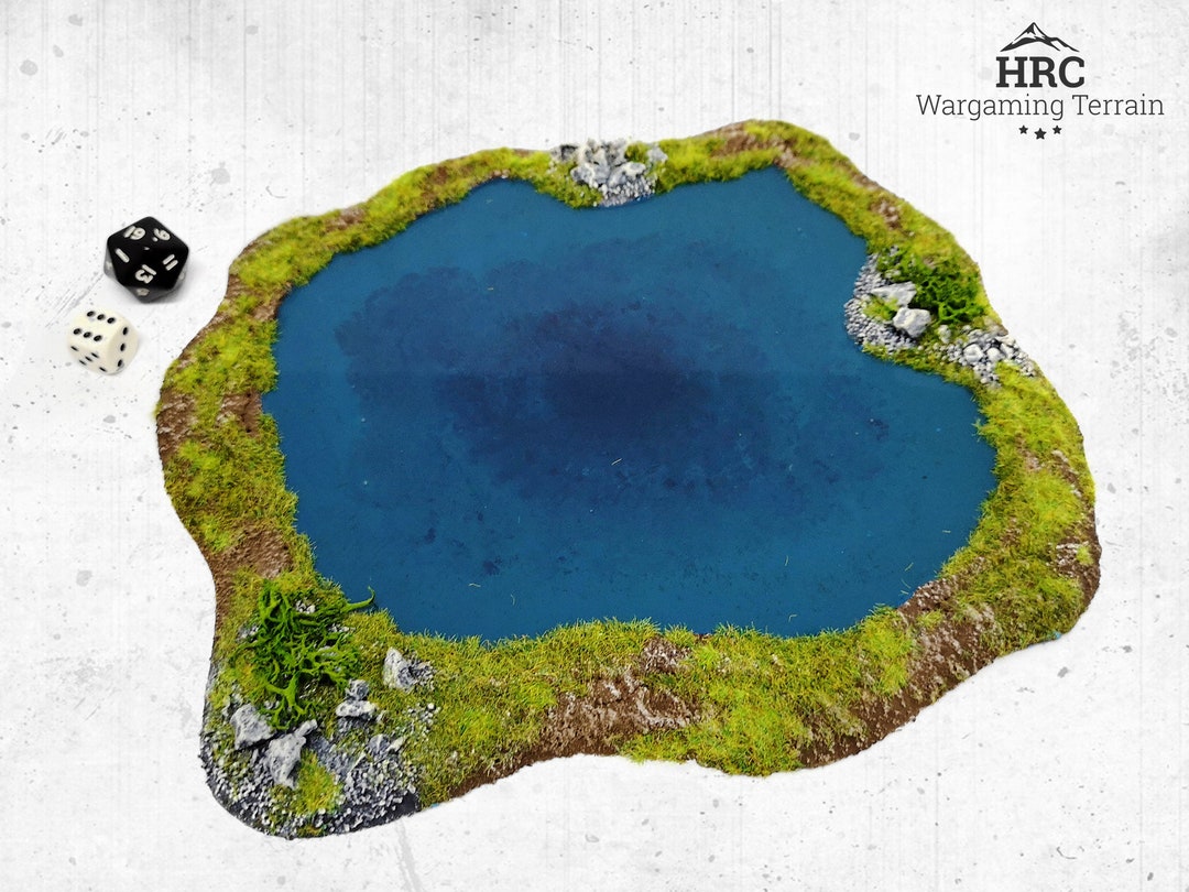 Turquoise Lake Wargaming Terrain, Painted Pond, Marshes, Flocked ...