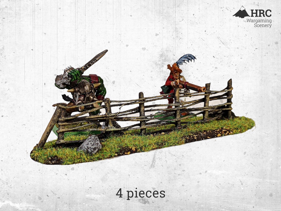 Fences Set shire Painted, Flocked Wargaming Terrain Obstacle Scenery ...