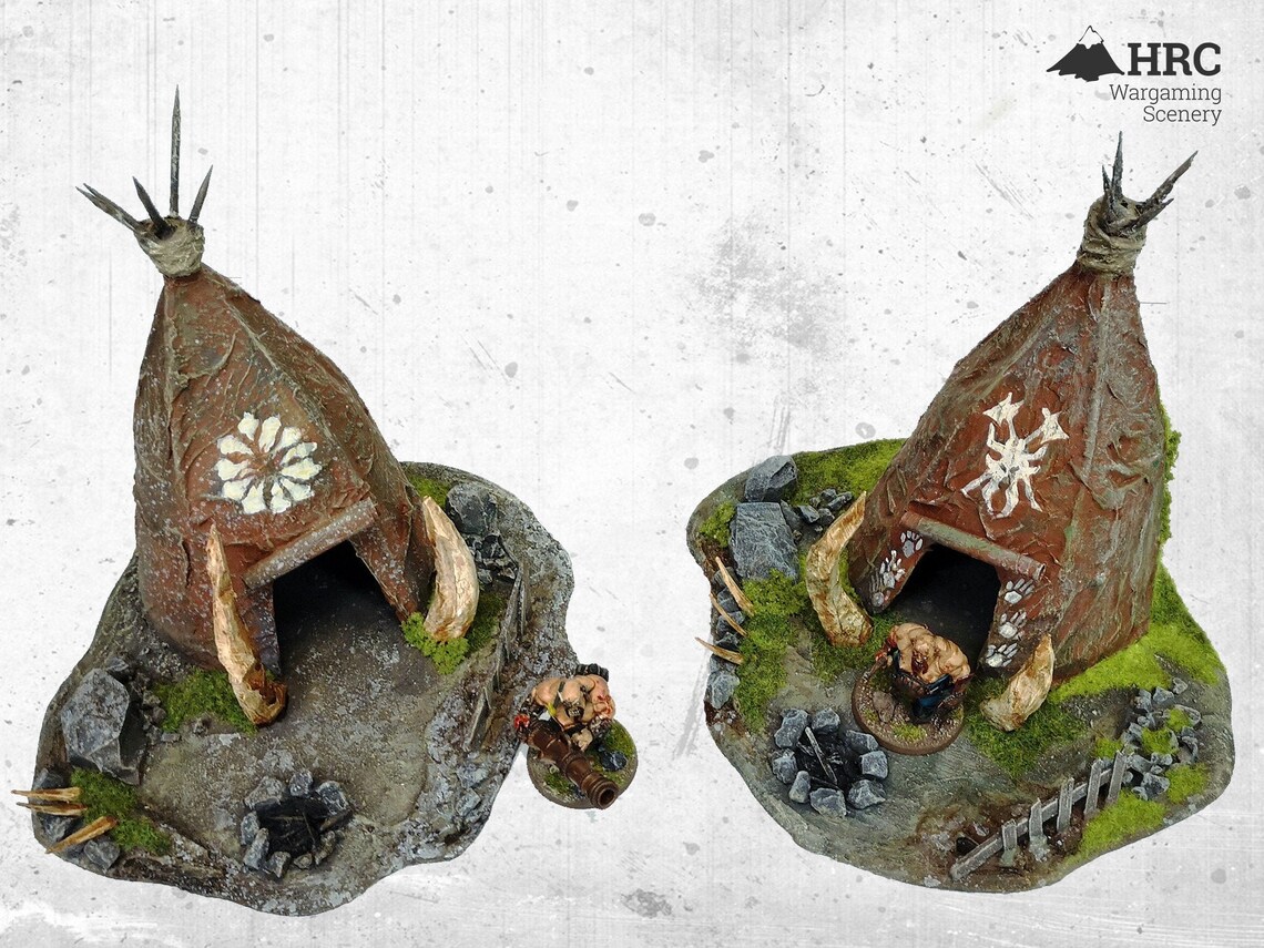Ogres Camp painted flocked wargaming terrain scenery for | Etsy