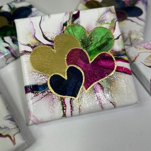 Mini Heart Art. Fluid Art Heart. Heart Decor. Valentine Decor ...