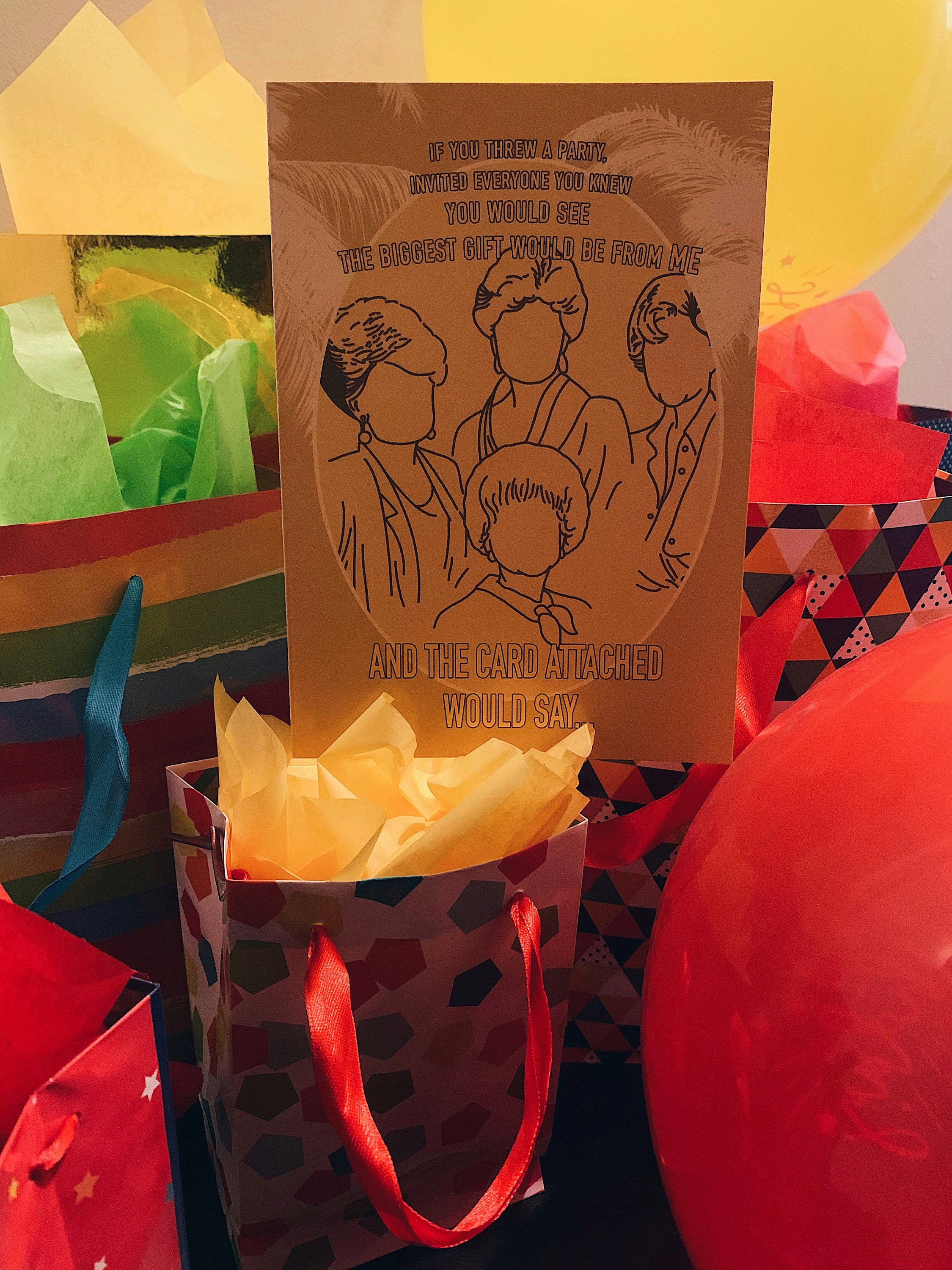 Golden Friends. Greeting Card Thank You for Being A Friend - Etsy